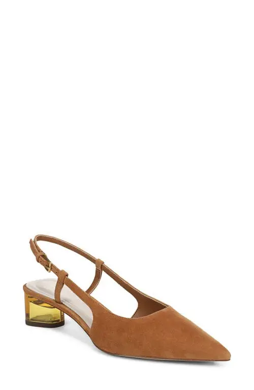 Franco Sarto Amelie Slingback Pointed Toe Pump - Saddle