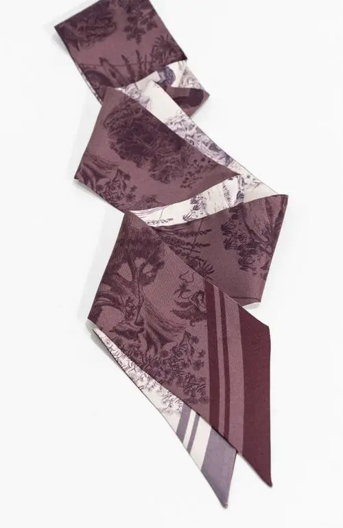 BOND & GRACE The Heroines Silk Twilly Scarf - Plum