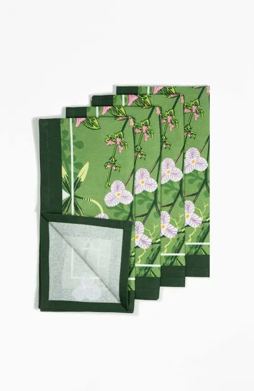 BOND & GRACE Garden Reverie Cocktail Napkins - Green