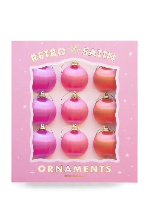 SUNSHINE STUDIOS Retro Satin Ornaments - Pastels