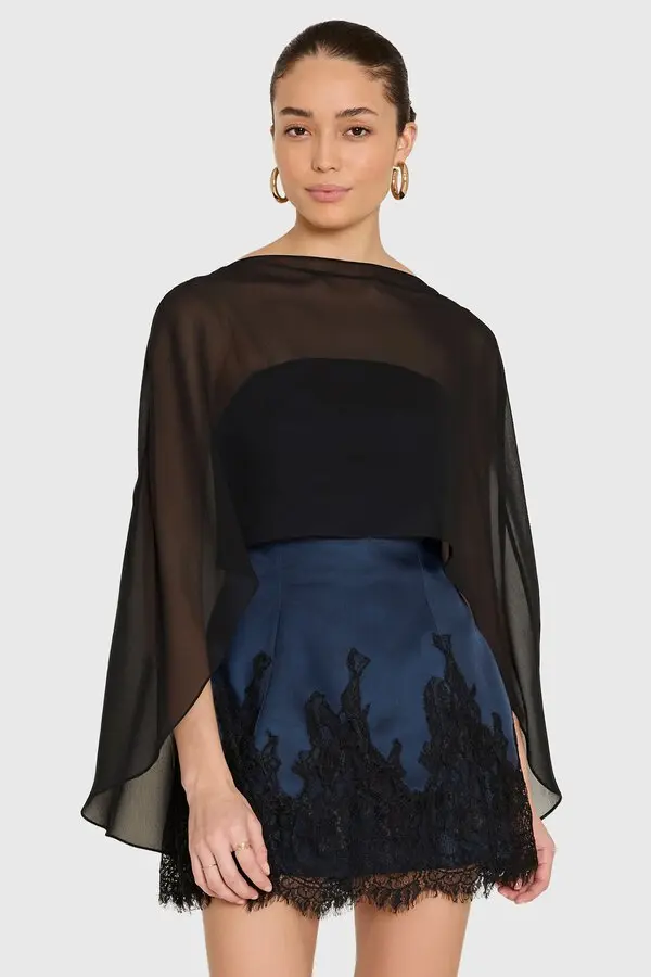 Amanda Uprichard Rachel Cape - Black