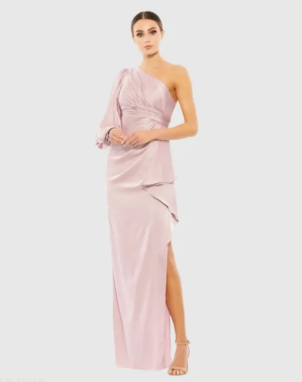 Mac Duggal One-shoulder Gown - Pink