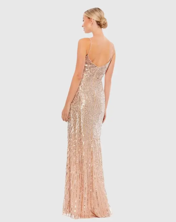 Mac Duggal Sequin Embellished Evening Gown