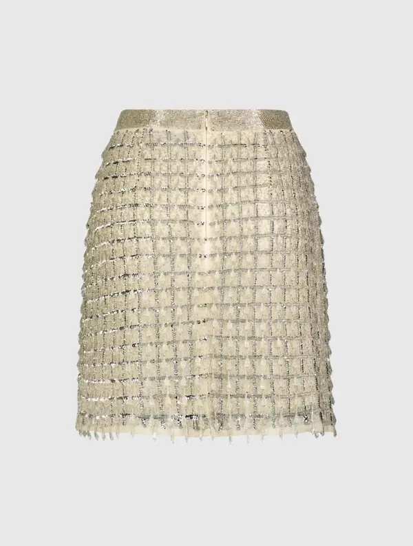 Mac Duggal Hand Beaded Mini Skirt