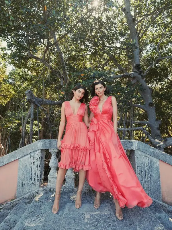Peach Coral Colored Cocktail Dresses Vintage Coral Dress, Peach Coral  Cocktail Dress (C039), Coral