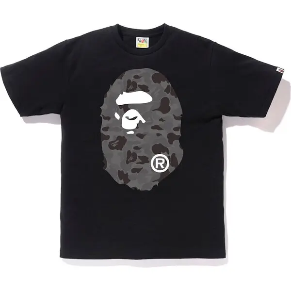 A BATHING APE Abc Camo Big Ape Head Tee Shirt - Black