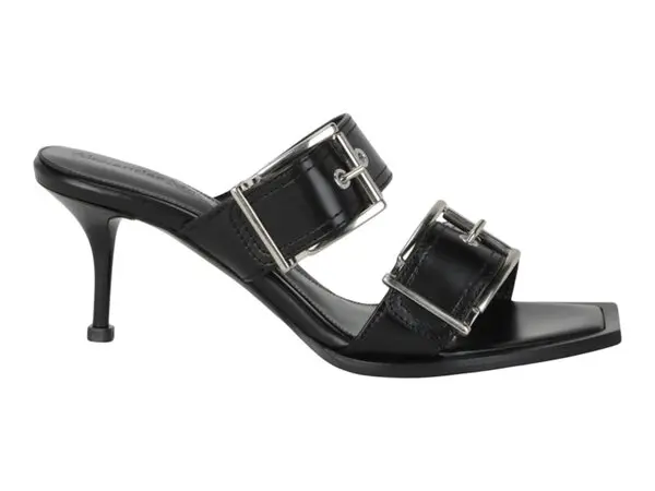 Alexander McQueen Double Buckle Mules