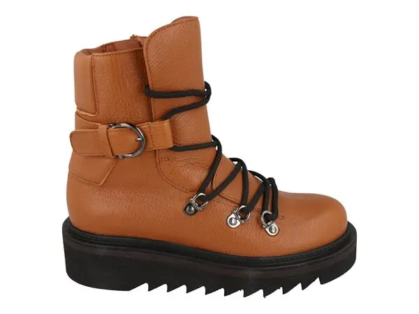 FERRAGAMO Elimo Lace-up Boots - Medium Brown