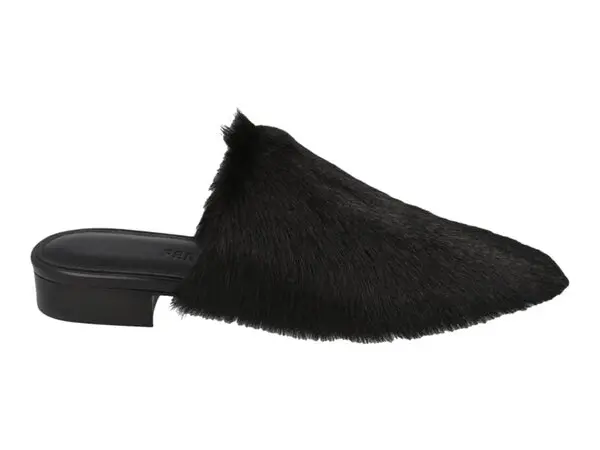 FERRAGAMO Selestina Fur Mules - Nero