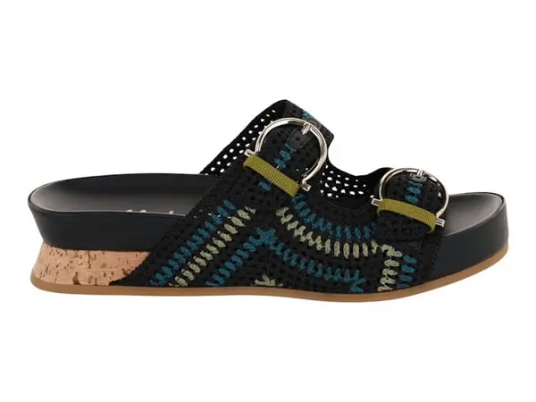 FERRAGAMO Shaula Crochet Sandals - Black
