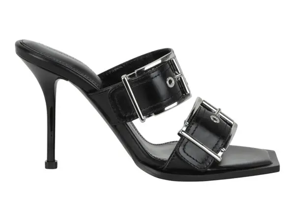 Alexander McQueen Double Buckle Mules