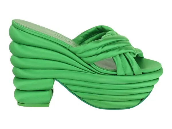 FERRAGAMO Rey Platform Sandals - Green