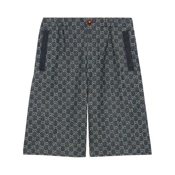 Gucci Eco Washed Gg Denim Shorts