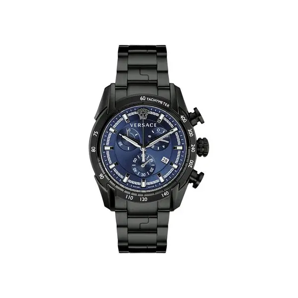 Versace V Ray Chronograph Watch - Black