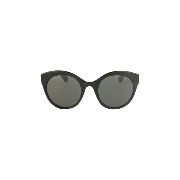 Gucci Round Oval Frame Sunglasses - Black