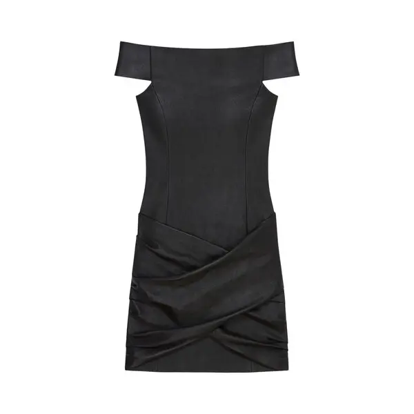 Givenchy Straight Neckline Draped Mini Dress