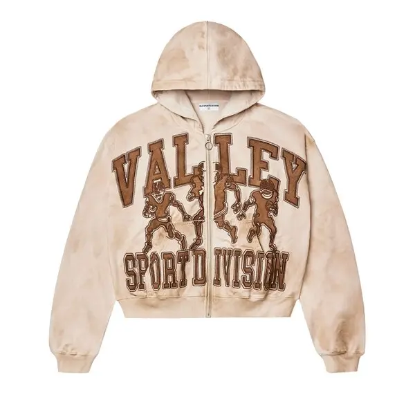VALE FOREVER Zip Up Hoodie - Brown