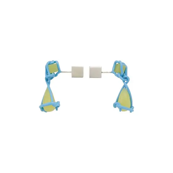Bottega Veneta Block Dangle Earrings - Green