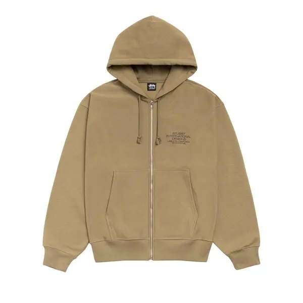 StÜssy International Designs Zip Hoodie - Tan