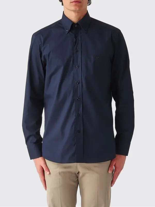 Etro Classic Stretch Cotton Shirt - Navy