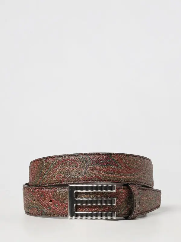 Etro Printed Leather Belt