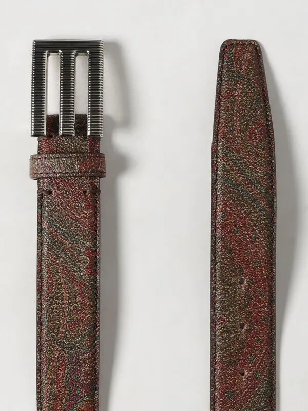 Etro Printed Leather Belt