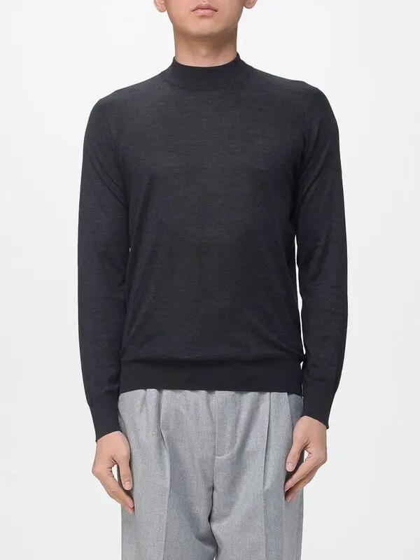 Brunello Cucinelli Silk And Cotton Mock Neck Sweater - Grey