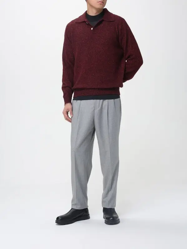 Brunello Cucinelli Silk And Cotton Mock Neck Sweater - Grey