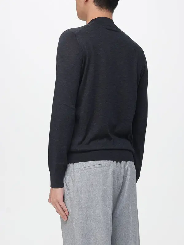 Brunello Cucinelli Silk And Cotton Mock Neck Sweater - Grey