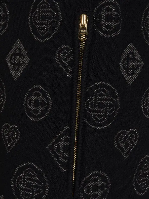 Casablanca Monogrammed Knit Trousers - Black