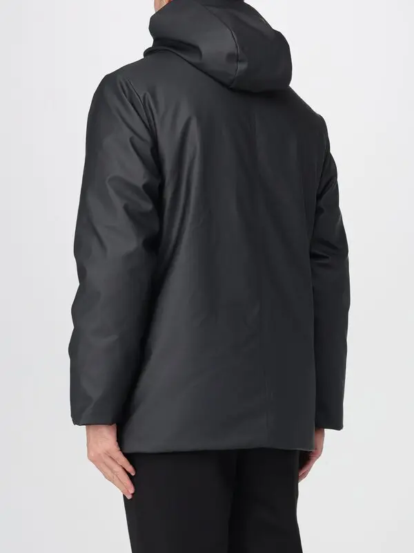 Rains Waterproof Jacket With Drawstring Hood - Black