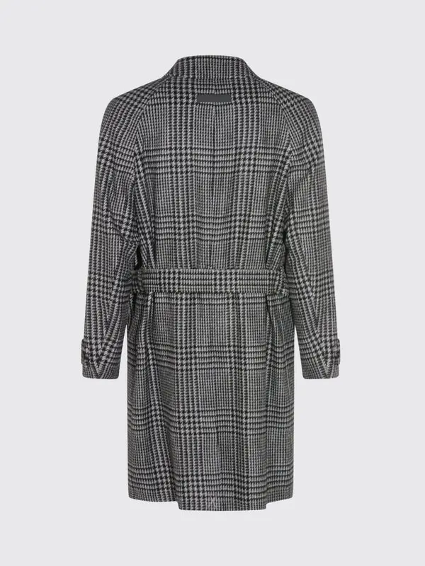 Zegna Checked Belted Coat