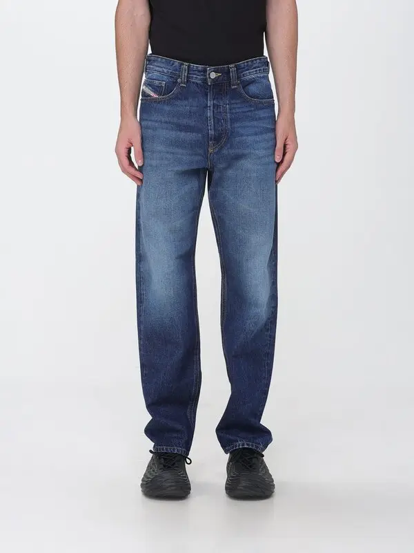 DIESEL® D-macs Mid-rise Straight Leg Jeans - Blue