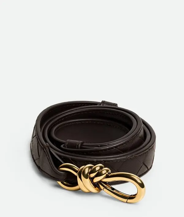 BOTTEGA  VENETA Intrecciato Leather Belt - Fondant