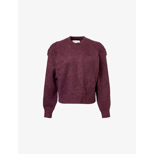 THE COUTURE CLUB Script Embroidered Knitted Jumper