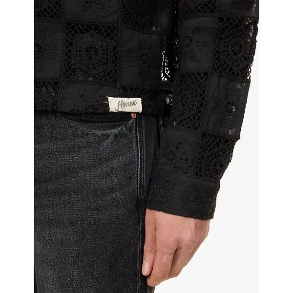 HONOR THE GIFT Crochet Patchwork Cotton Zip-up Jacket