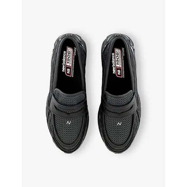 NEW BALANCE 1906l Leather And Mesh Loafers - Black