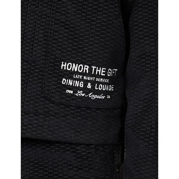 HONOR THE GIFT Stitched-logo Cord Cotton Jacket