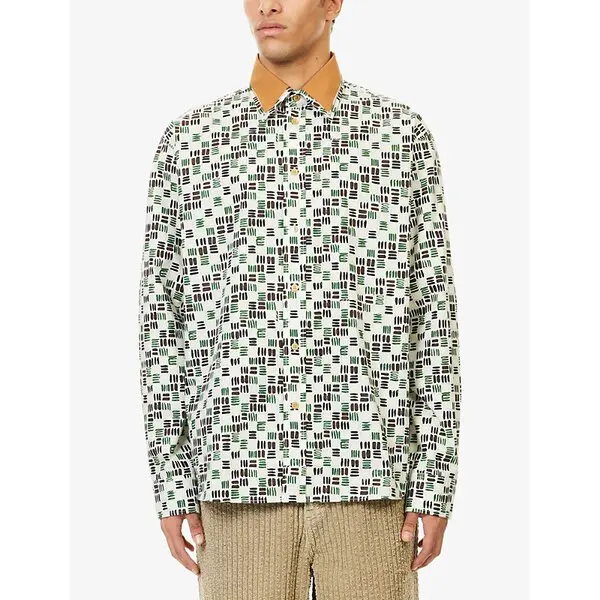 Marni Patterned Long-sleeve Cotton Shirt