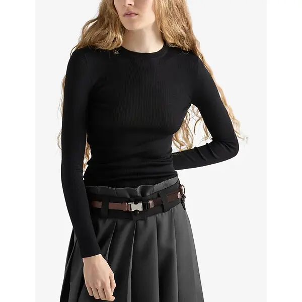 Prada Slim-fit Wool Jumper - Black