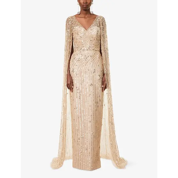 Sabina Bilenko Woven Gown With Embellishments