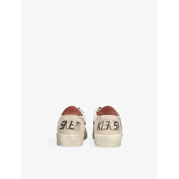GOLDEN GOOSE Ball Star 83252 Leather And Suede Trainers - White/comb
