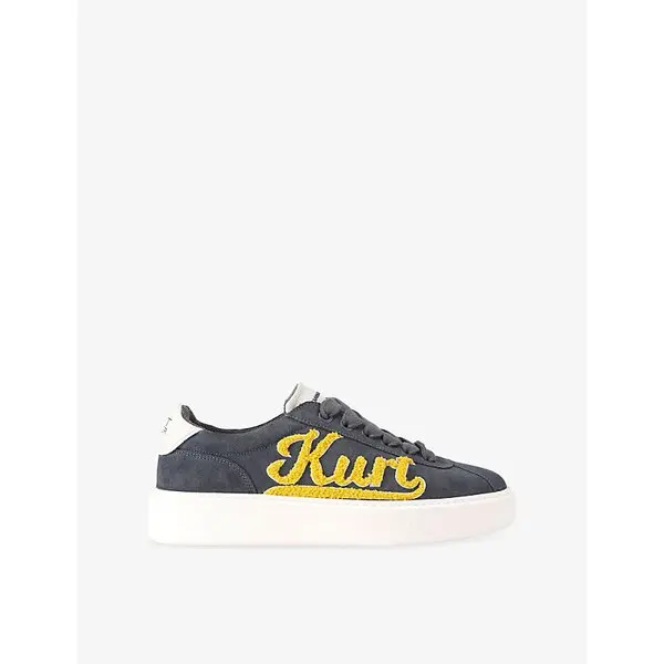 Kurt Geiger Albion Retro Suede Trainers - Grey/dark
