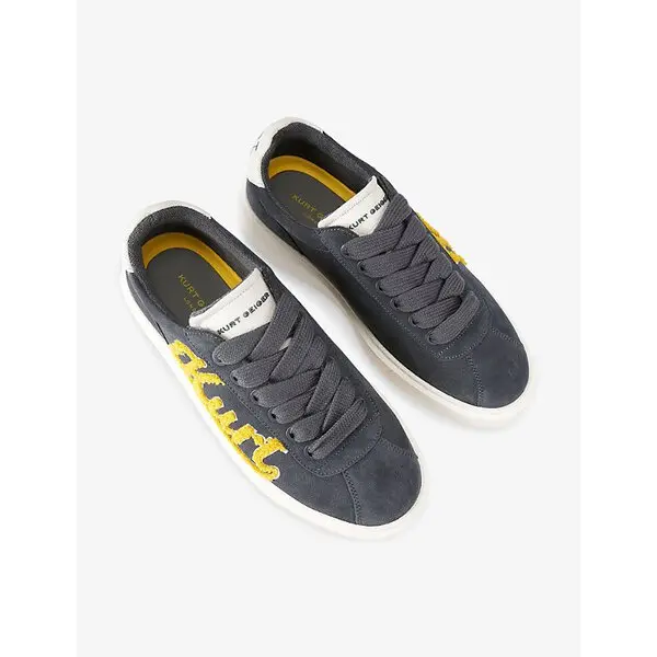 Kurt Geiger Albion Retro Suede Trainers - Grey/dark