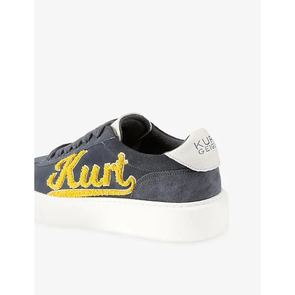 Kurt Geiger Albion Retro Suede Trainers - Grey/dark