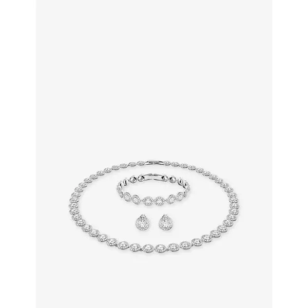 SWAROVSKI Una Rhodium-plated Set - Crystal