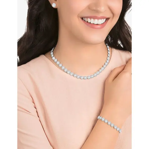 SWAROVSKI Una Rhodium-plated Set - Crystal