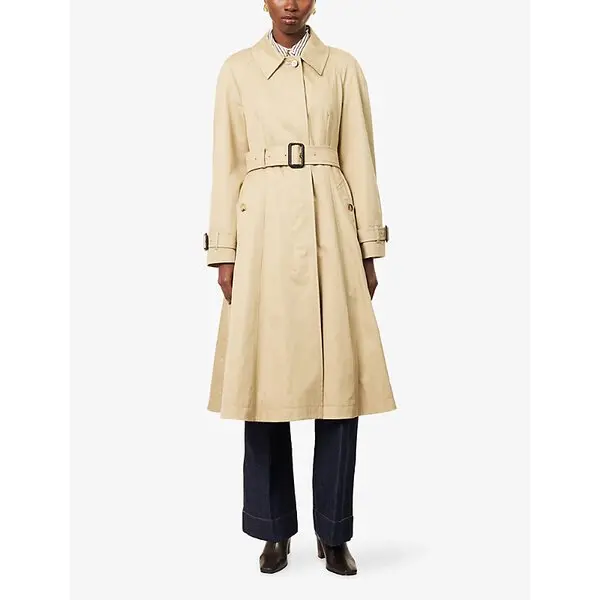Burberry Ellingham Flared Cotton Trench Coat