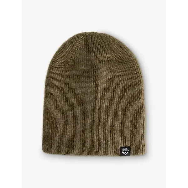 Black Crows Knitted Beanie - Olive
