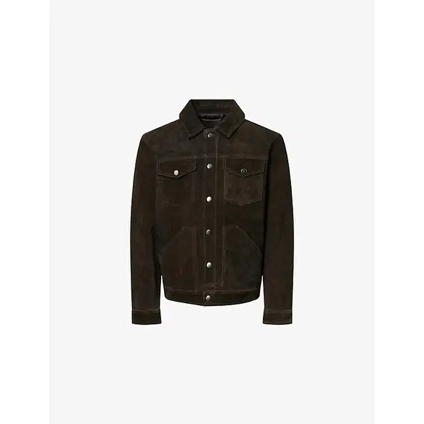 Paige Patch-pocket Suede Jacket - Everglade